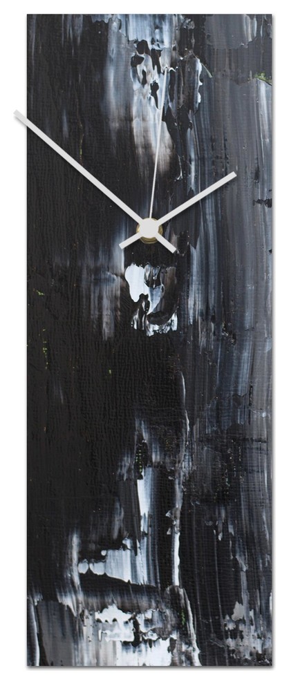 Modern Wall Clock 'Urban Black Clock' Artisan-Made Colorful Kitchen ...