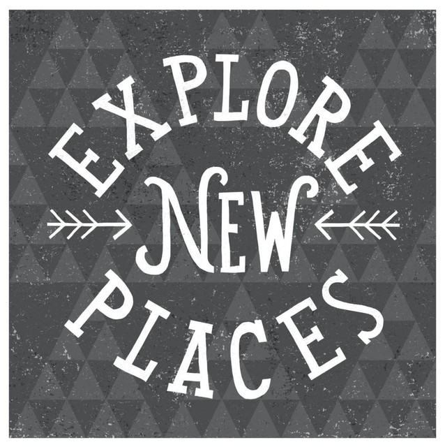 "Mod Triangles Explore New Places" Paper Print by Michael Mullan, 20 ...