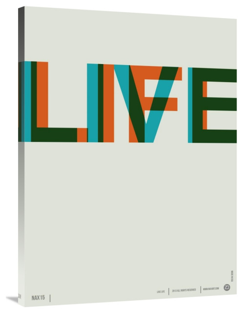 "Live Life Poster 2" Fine Art Print, 30" x 40" - Modern - Prints And ...