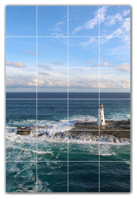 Lighthouse Ceramic Tile Wall Mural HZ500823, 24" Wide x 36" High ...