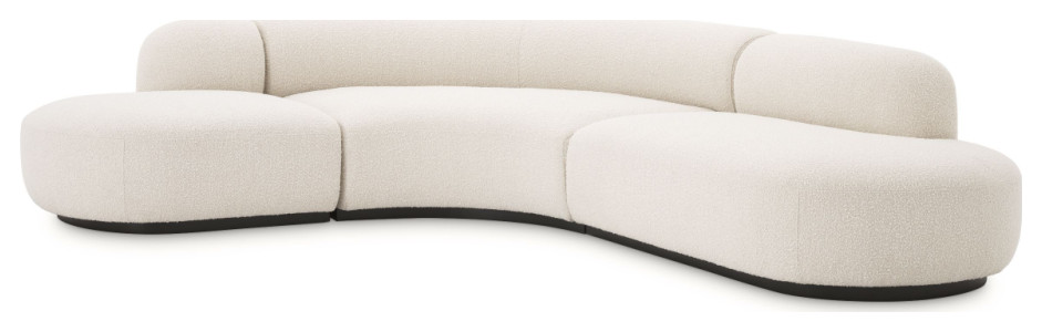 Bouclé Cream Organic-Shaped Sofa | Eichholtz Björn - Contemporary ...