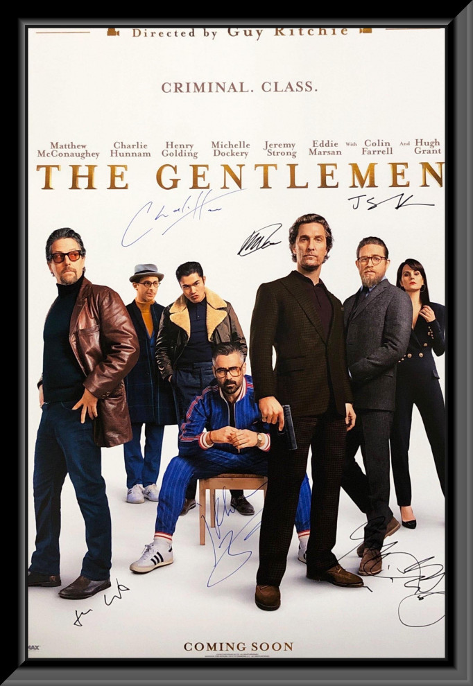 The Gentlemen cast signed movie poster, 27x40 inches - Contemporary ...