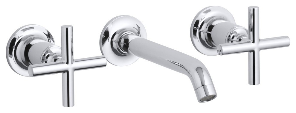Kohler K-T14413-3 Purist 1.2 GPM Wall Mounted Widespread Bathroom ...