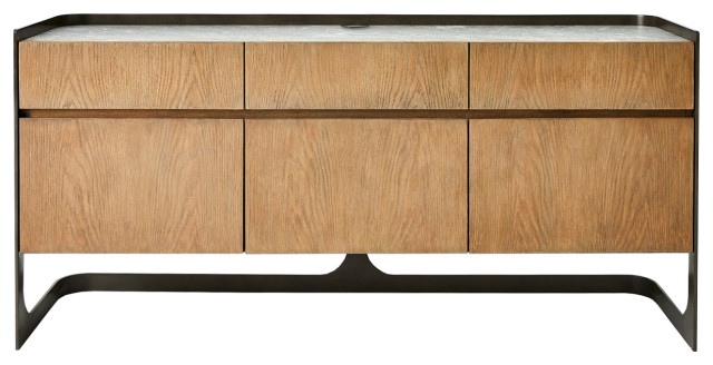 Gray Marble Dining Buffet, Mid Century Modern Media Cabinet, American ...