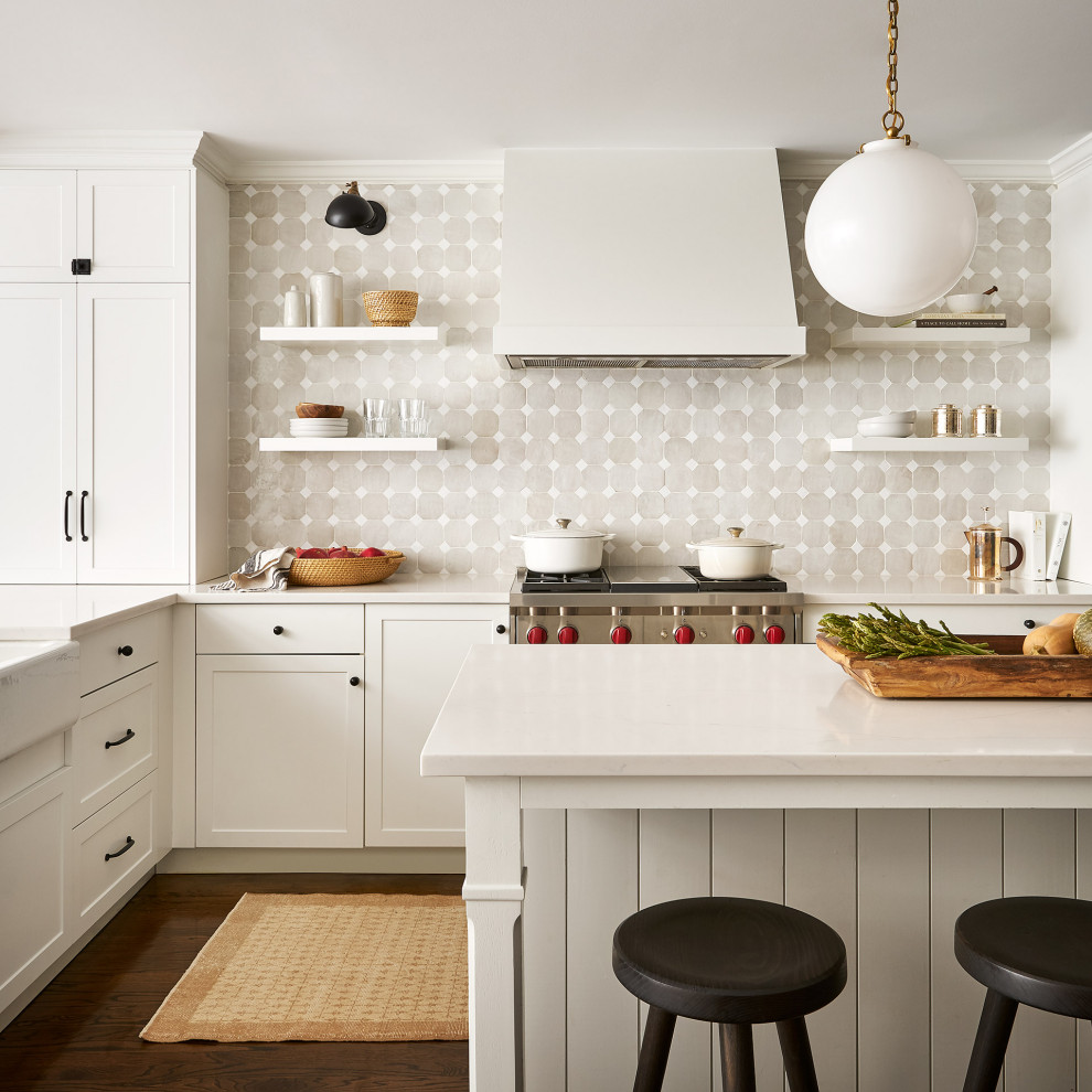 Colonial renovation - Farmhouse - Kitchen - Chicago - by AZL interiors ...
