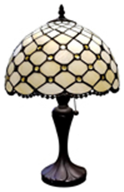 Tiffany Style Jeweled Table Lamp 19" Tall - Victorian - Table Lamps ...