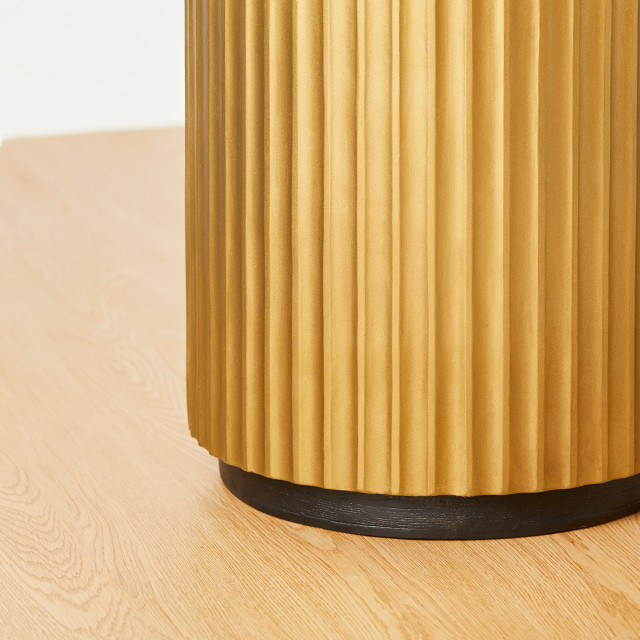 Modern Antique Gold MGO Fluted Side Table - Contemporary - Side Tables ...