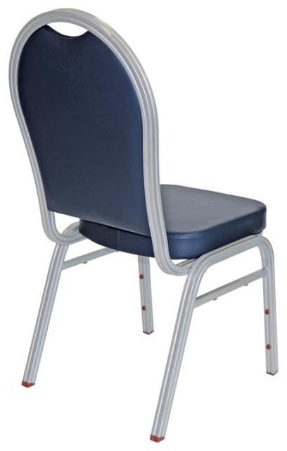 Set of 4 Multipurpose Chair, Comfortable Navy Blue Seat With Dome ...