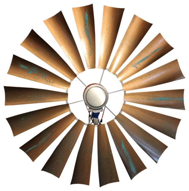 72 Inch Patina Copper Windmill Ceiling Fan, The Patriot Fan - Farmhouse ...