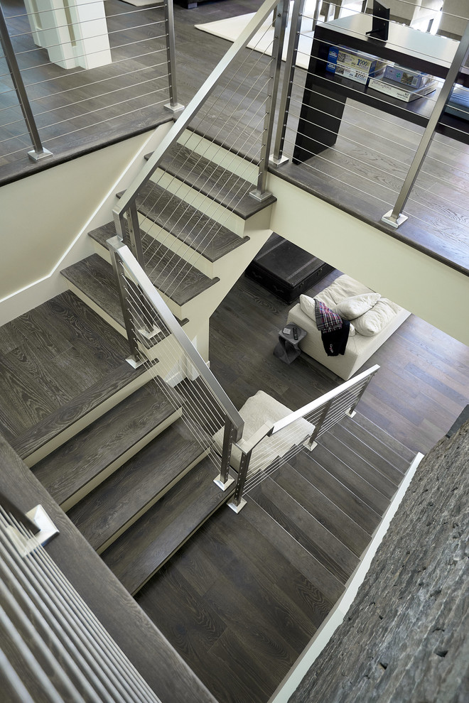 Open Staircase Connecting Floors - Contemporary - Staircase - San ...