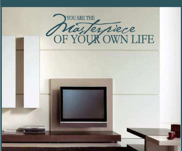 You are the masterpiece of your own life Wall Decal, 12 in ...
