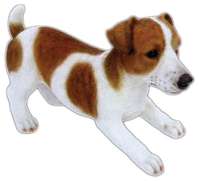 Jack Russell Terrier Dog Garden Statue, 15.25" - Contemporary - Garden ...