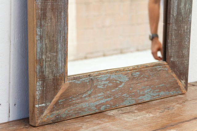 Rustic Reclaimed Framed Mirror - Farmhouse - Mirrors - by De-cor | Houzz