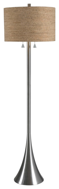Kenroy 32093BS 2-Light Floor Lamp, Bulletin - Transitional - Floor ...