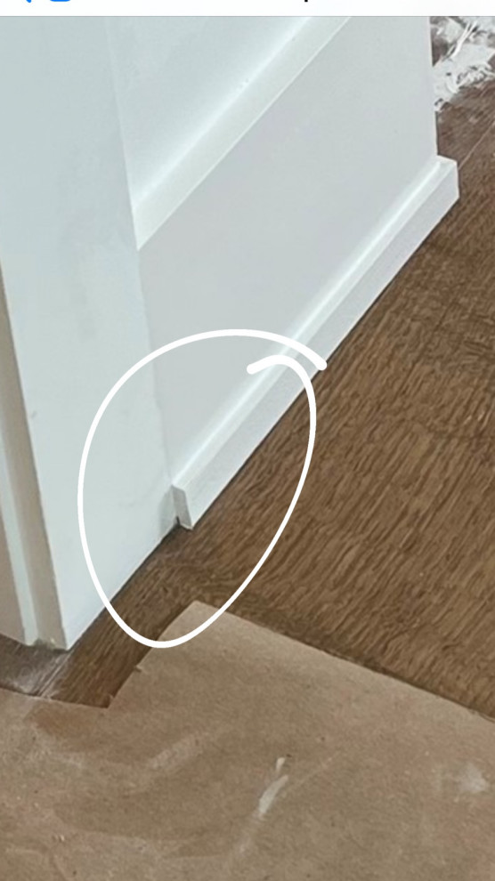 shoe molding that protrudes past door casing