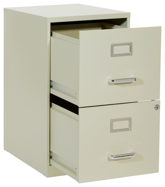 2 Drawer Locking Metal File Cabinet - Transitional - Filing Cabinets ...