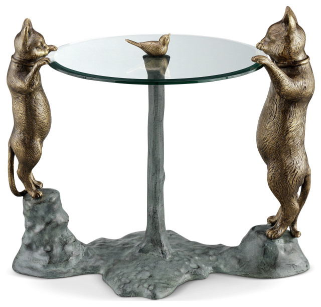 SPI Home Curious Cats End Table 18.0" x 22.5" x 18.0" 18.20 lbs ...