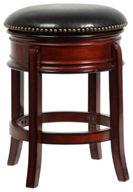 24" Hamilton Swivel Stool, Brandy - Transitional - Bar Stools And ...