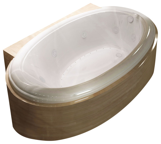 Whirlpools Petite 44 x 78 Oval Air & Whirlpool Jetted Bathtub, Left, 78 ...