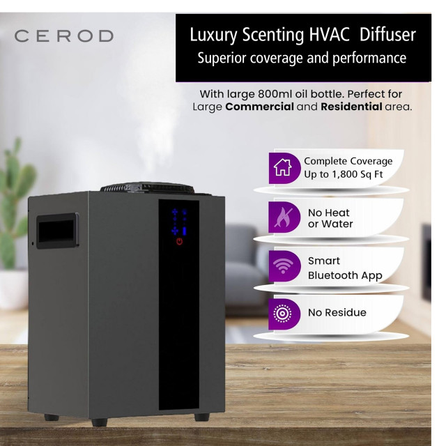 Smart Bluetooth HVAC Oil Diffuser w/ 16 oz. CEROD My Way Scent oil ...