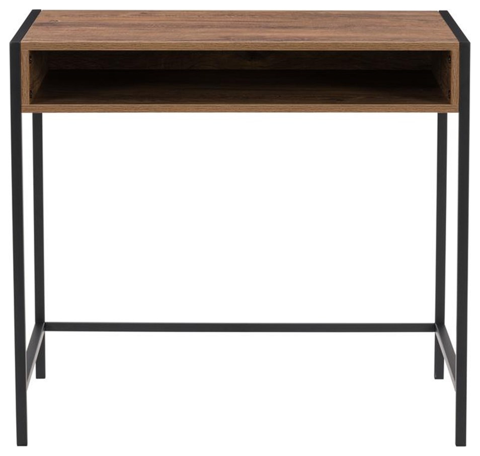 UrbanPro Engineered Wood Desk with Cubby in Brown - Transitional ...