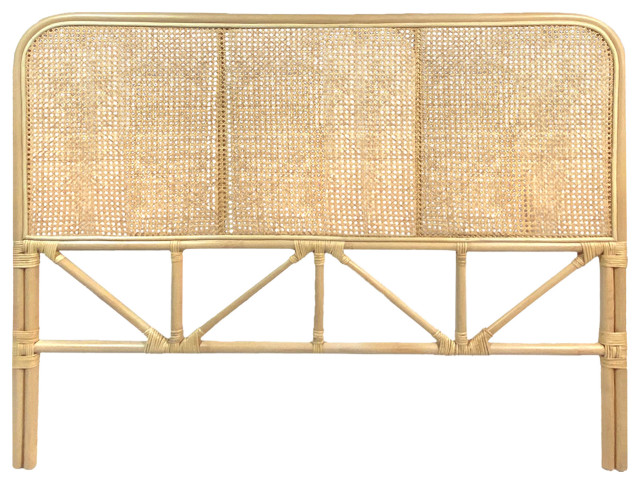 Latitude Classic Rattan Cane Headboard, Natural - Beach Style ...