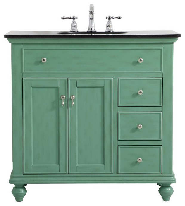 Elegant VF12336VM 36"Single Bathroom Vanity, Vintage Mint - Traditional ...