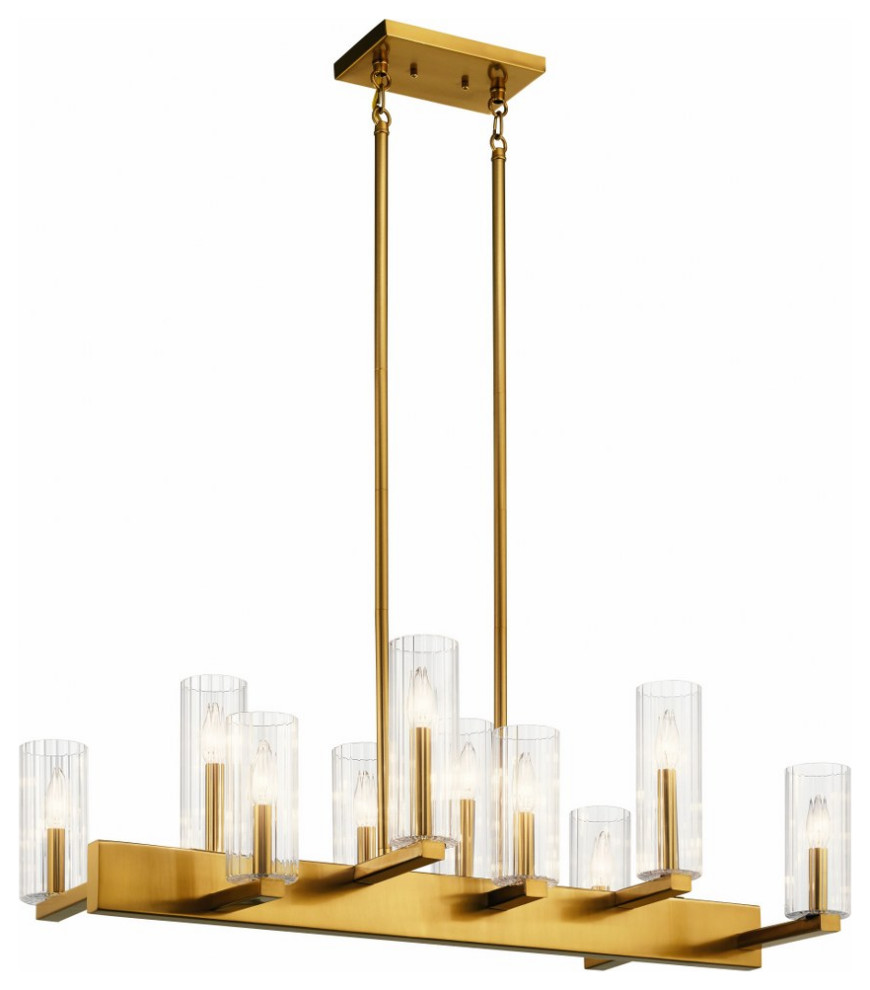 Mid Century Modern Ten Light Chandelier-Fox Gold Finish - Chandelier ...