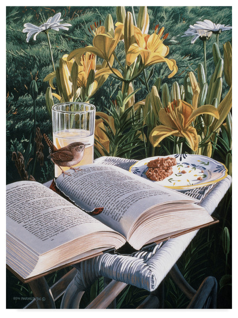 Ron Parker 'Summer Reading' Canvas Art, 47"x35" - Contemporary - Prints ...