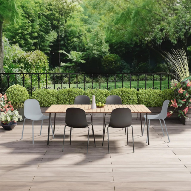 Set of 4 Stackable Modern Dining Stacking Chairs Plastic Metal Chrome ...