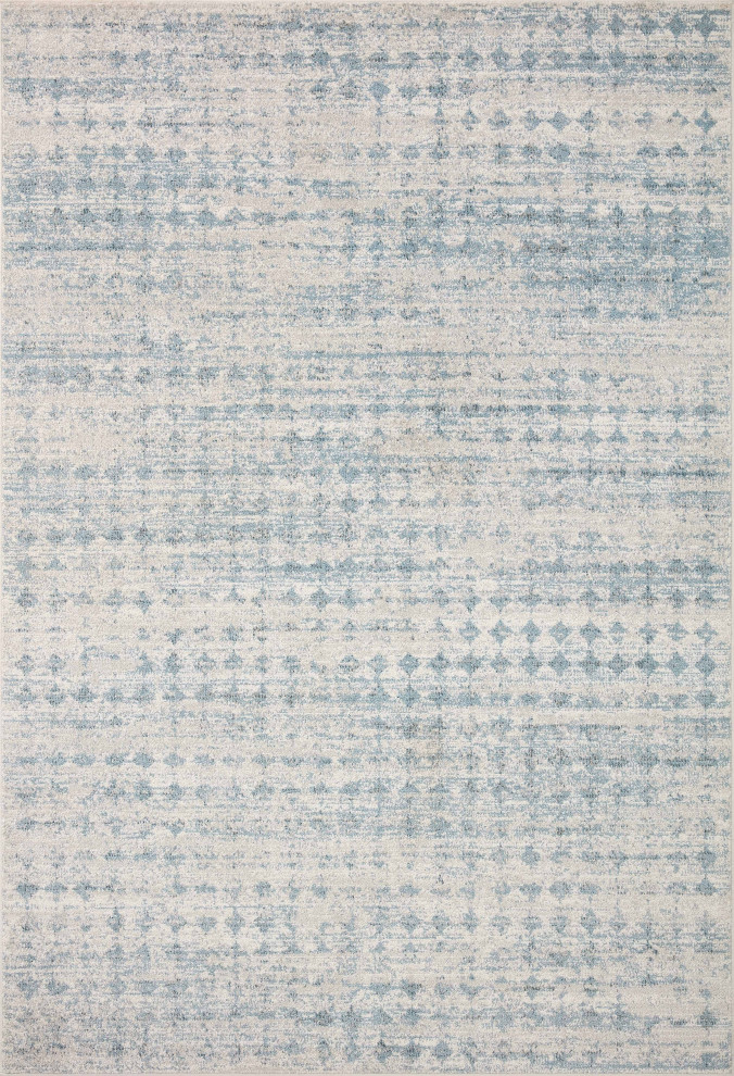 Loloi II Kamala Sky / Dove Area Rug, 2'-7" x 8'-0" - Contemporary ...
