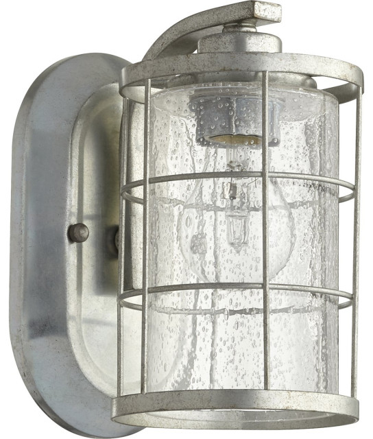 Quorum Ellis 1-LT Wall Mount 5464-1-7 - Tumbled Steel - Industrial ...