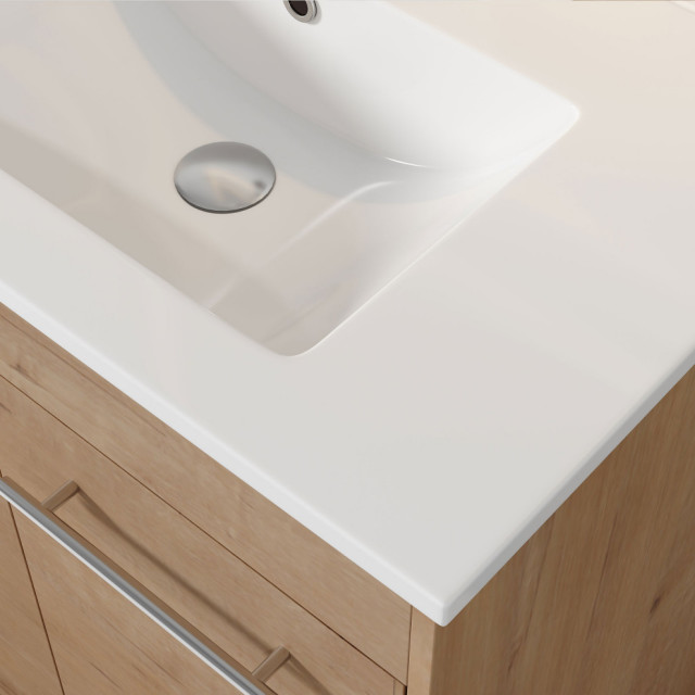 Jenny Oak Natural Vanity Kit, 30" Wide - Contemporary - Bathroom ...