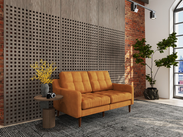 Sofi 301 Modular Leather Loveseat - Loveseats - by GwG Outlet | Houzz
