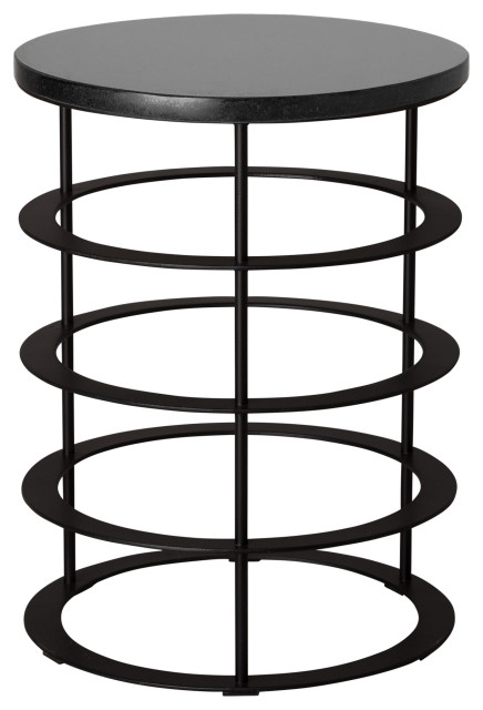 19 in. Orbit Metal Garden Accent Table - Industrial - Side Tables And End Tables - by Sideboards ...