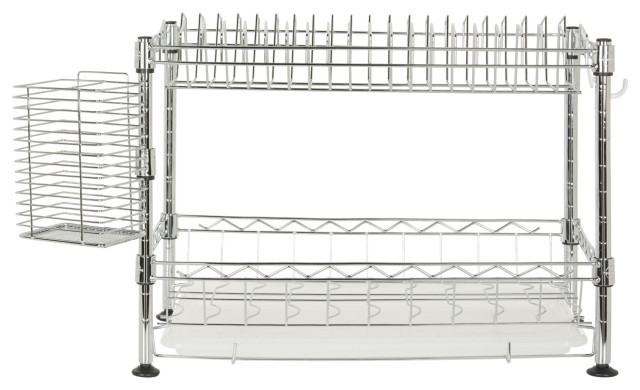 Brooklyn 24" Adjustable Dish Rack, Chrome - Contemporary - Dish Racks ...