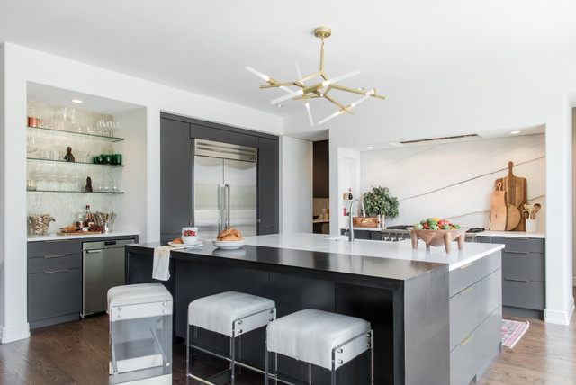 Kitchen of the Week: A Metal-and-Marble Modern Marvel