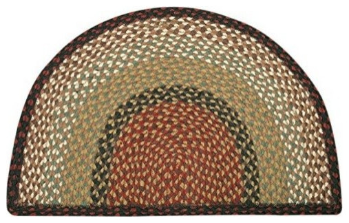 Sc 99 Brown/Black/Charcoal Small Rug Slice 18"X29", 2'x3'3" Half Part ...