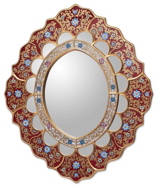 Handmade Golden Rays Mirror - Peru - Traditional - Wall Mirrors - by ...