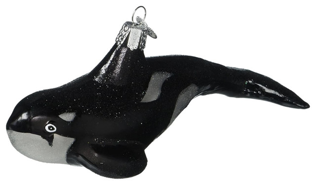 Old World Christmas Glass Blown Orca Whale Ornament - Traditional ...