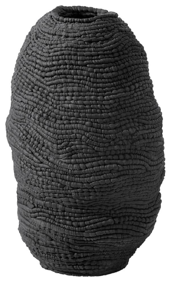 Textured Black Ceramic Vase | Textured Black Ceramic Vase ...