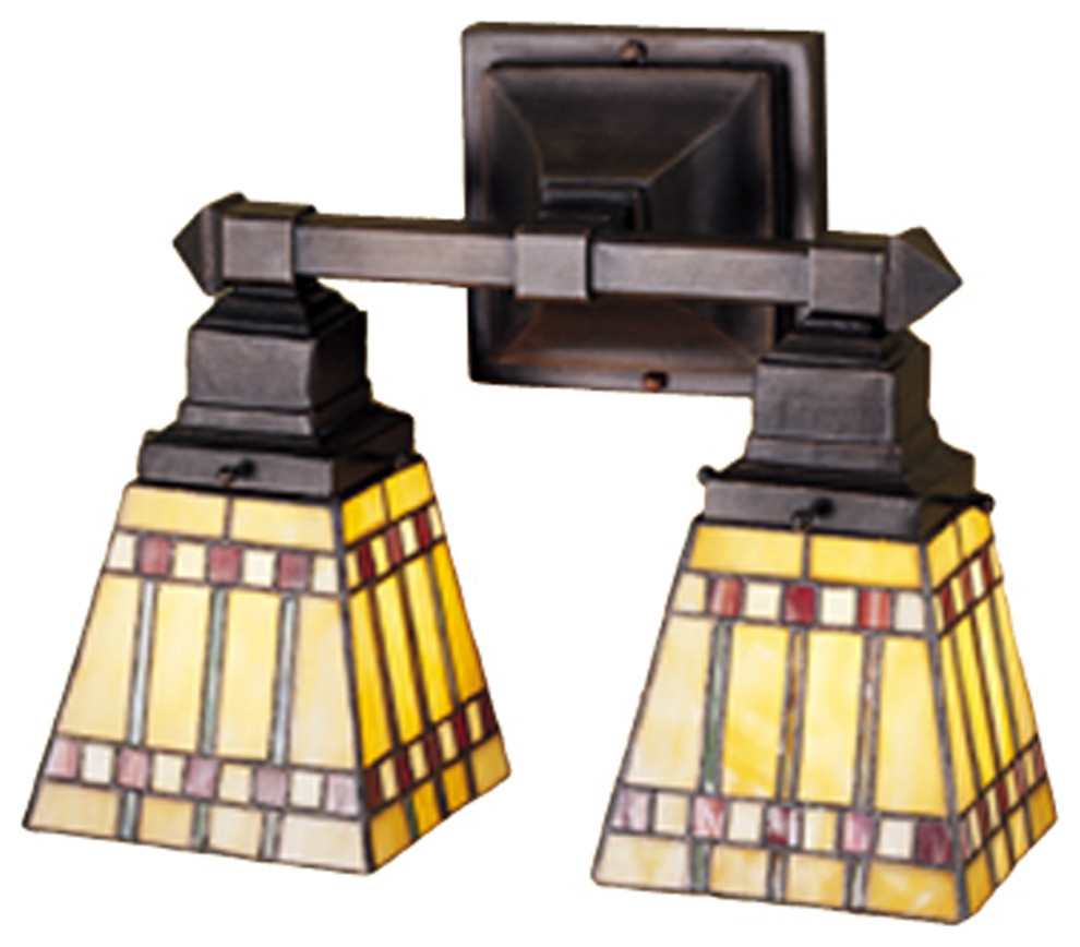 12W Prairie Corn 2 LT Wall Sconce 609 - Craftsman - Bathroom Vanity ...