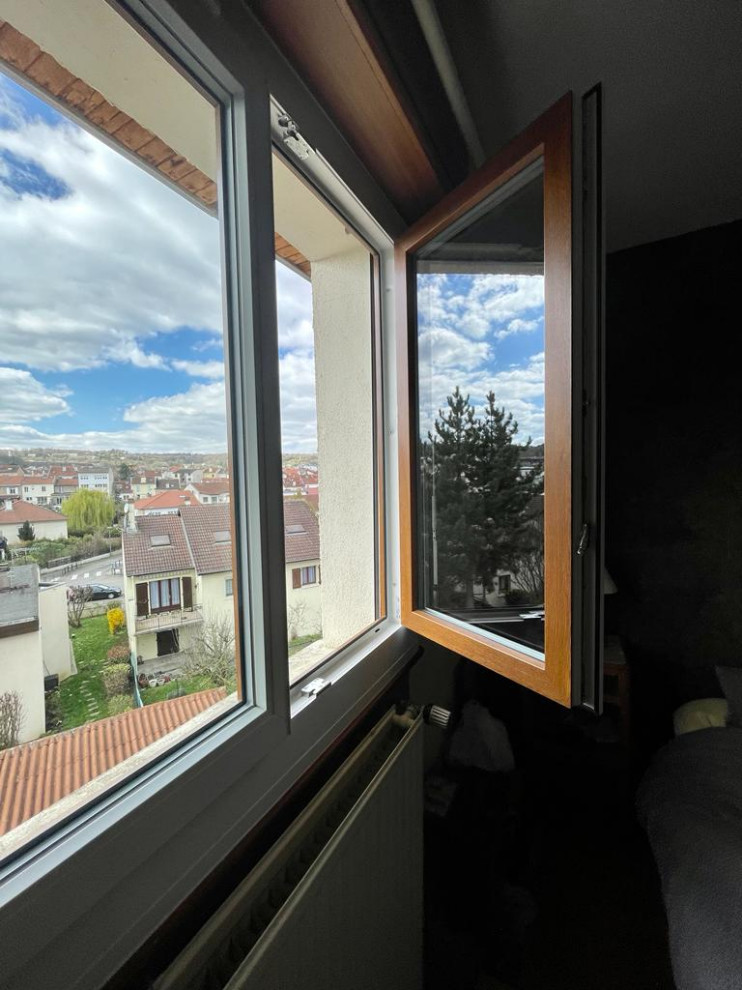 Menuiseries PVC blanc chene doré - Contemporary - Nancy - by DOM'ETHIC ...