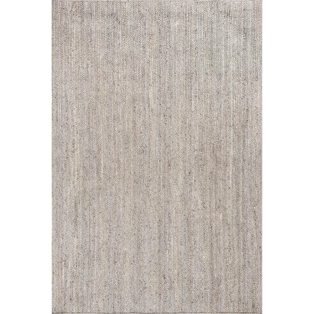 Handmade Braided Gray Jute Area Rug, Farmhouse Decor in Natural Tones ...