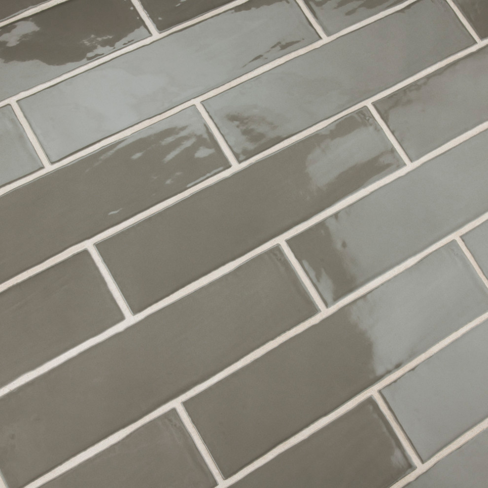 Chester Ceramic Wall Tile, Grey, Sample - Contemporary - Wall And Floor ...