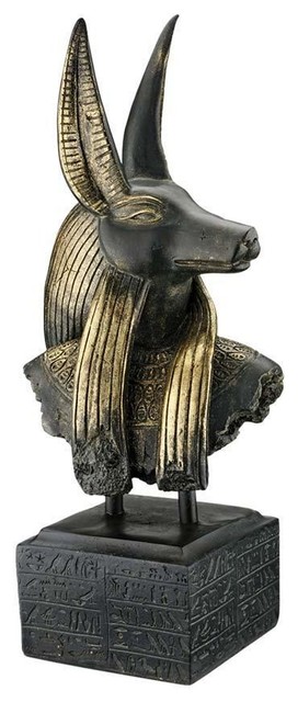Design Toscano 18" Ancient Egyptian Art Statue Jackal God Anubis ...