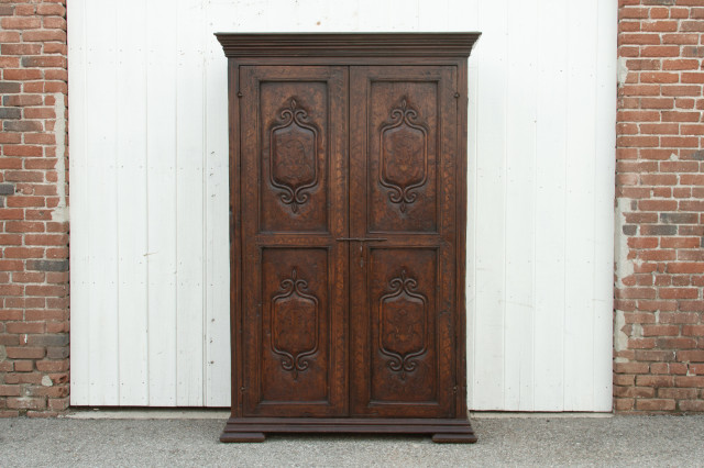 Antique Basque "Fleur de Lis" Marquetry Armoire - Traditional ...