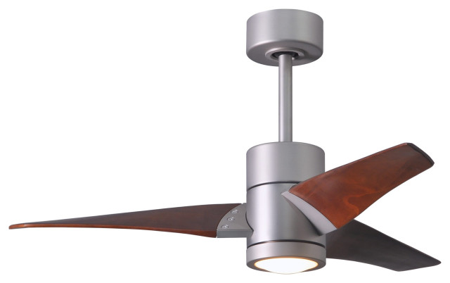 Matthews Super Janet 42" Indoor Ceiling Fan in Brushed Nickel, 42.000 ...