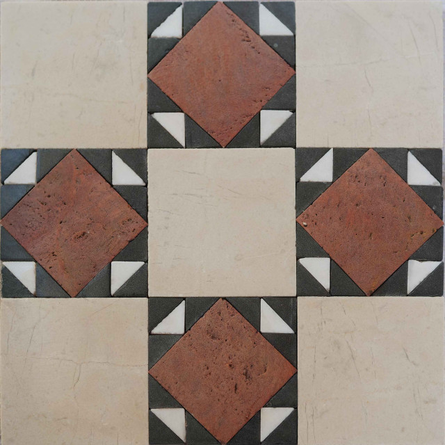 Geometric Mosaic Art - Squares & Triangles, 72" x 72" - Contemporary ...