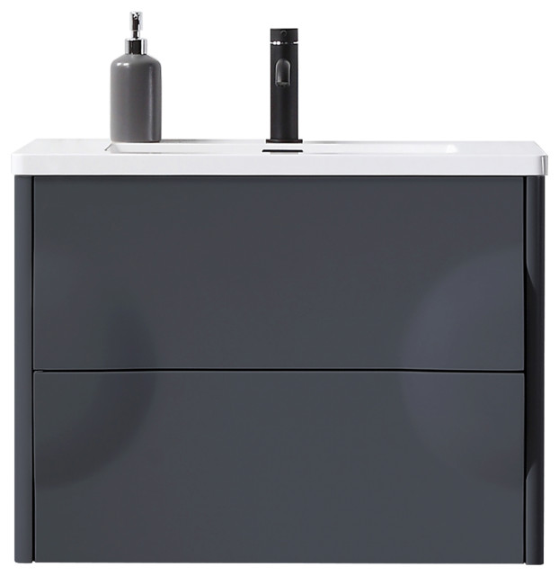 Colmar Wall Mount Vanity, 30" - Modern - Bathroom Vanities And Sink ...